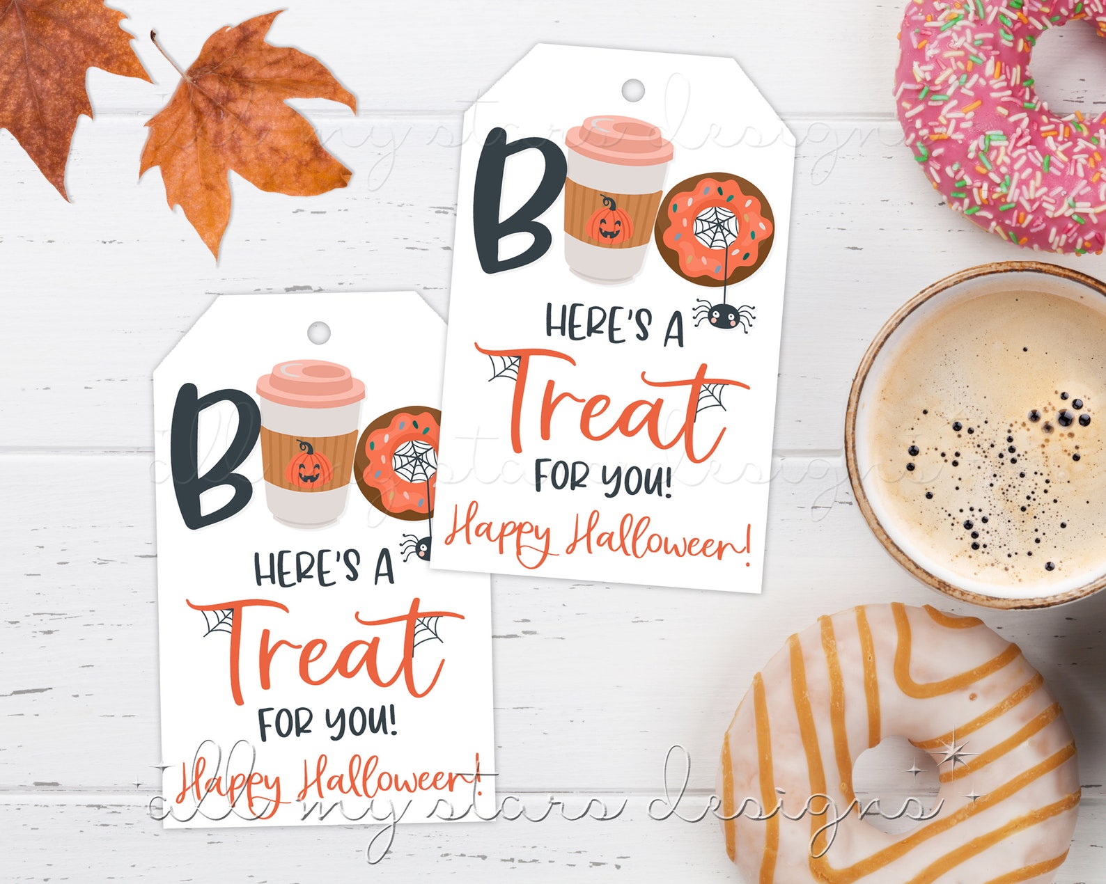 PRINTABLE BOO! Here's a Treat for You! Happy Halloween! Spooky Coffee ...
