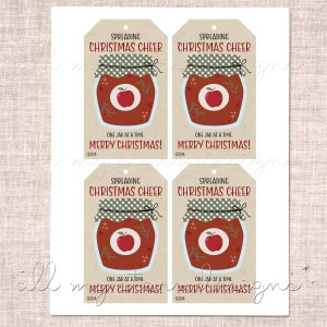 PRINTABLE Spreading Christmas Cheer One Jar at a Time. Merry Christmas ...