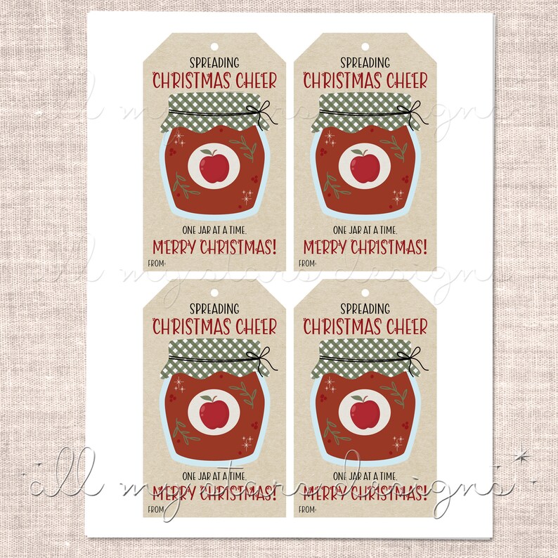 PRINTABLE Spreading Christmas Cheer One Jar at a Time. Merry Christmas ...