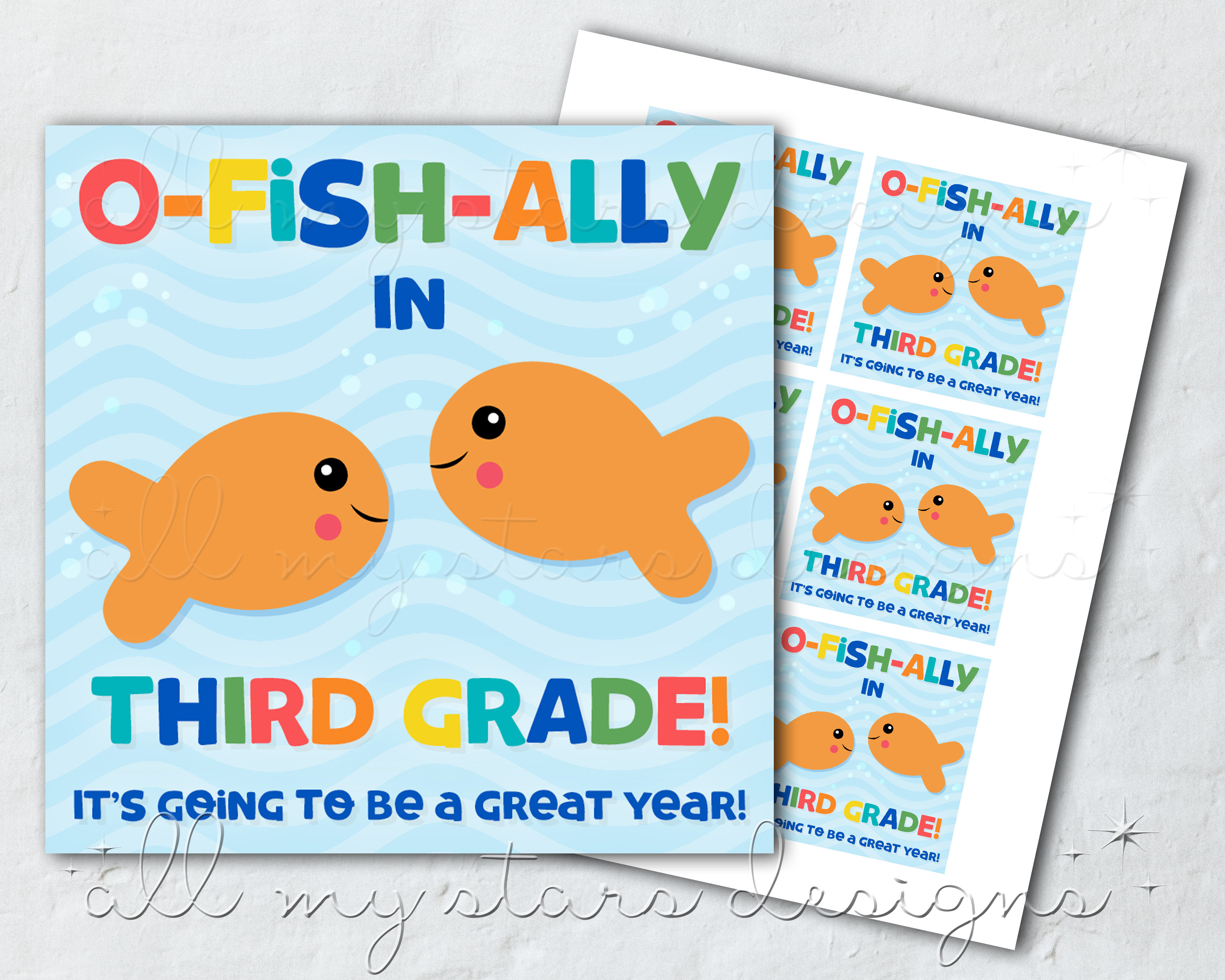 O-FISH-ally IMPRIMIBLE en TERCER grado Va a ser un gran - Etsy España