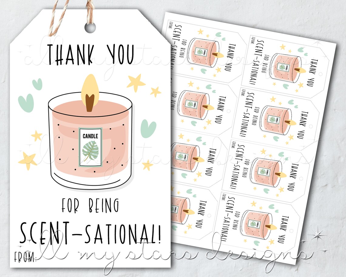 PRINTABLE Thank You for Being Scent-sational Tag Instant - Etsy Canada
