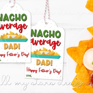 PRINTABLE NACHO Average Dad! Happy Father's Day! Tag | Instant Download ...