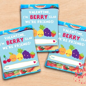 Printable Valentine Fruit Snack Tag - Etsy