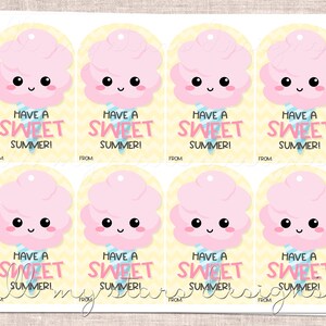 PRINTABLE Have a SWEET SUMMER! Cotton Candy Tag | Instant Download ...