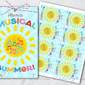 PRINTABLE Have a MUSICAL Summer! Music Note Tag | Instant Download ...