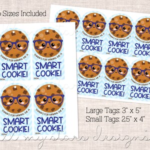 PRINTABLE Thanks for Making Me a SMART COOKIE! Tag | Instant Download ...