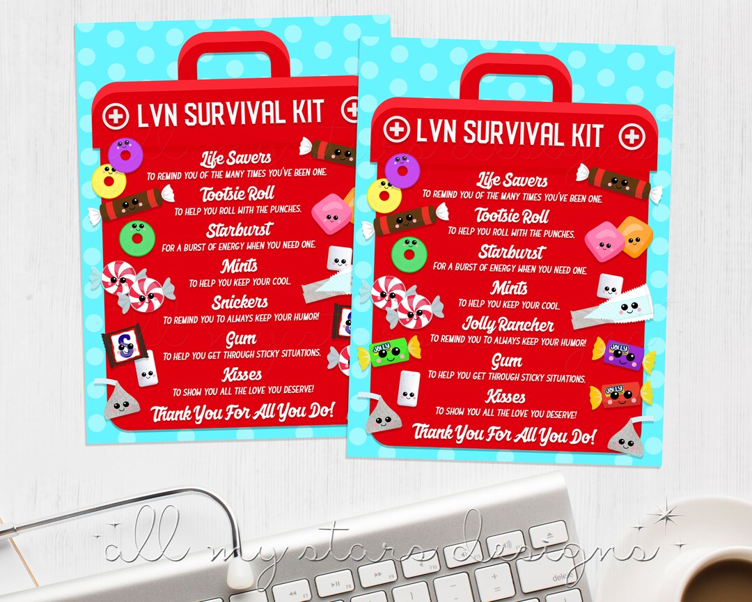 PRINTABLE LVN Survival Kit Tags | Instant Download | Licensed ...