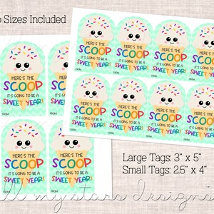 PRINTABLE Here's the SCOOP It's Going to Be A SWEET Year! Tag | Instant ...