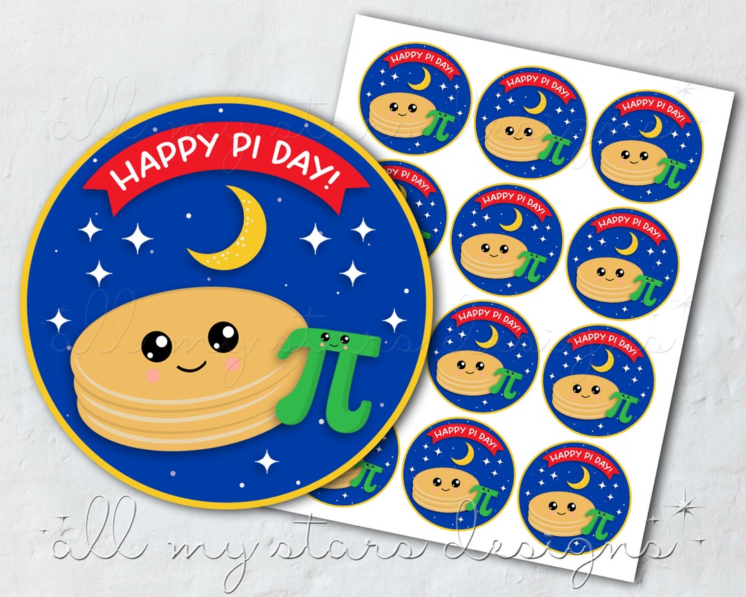 PRINTABLE Happy Pi Day Tag Instant Download Fun Pi Day Favor March 14th ...