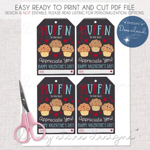 PRINTABLE MUFFIN to Do but Appreciate You! Happy Valentine's Day Muffin ...