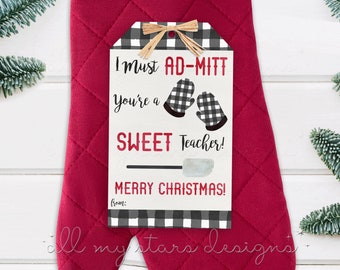 Printable We Whisk You a Merry Kissmas Tag Teacher (Instant Download ...
