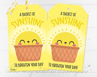 A Little Sunshine to Brighten Your Day Tag Printable - Etsy
