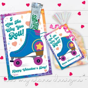 PRINTABLE Roller Skate Valentine Tag - Set of 4 | Instant Download | I ...