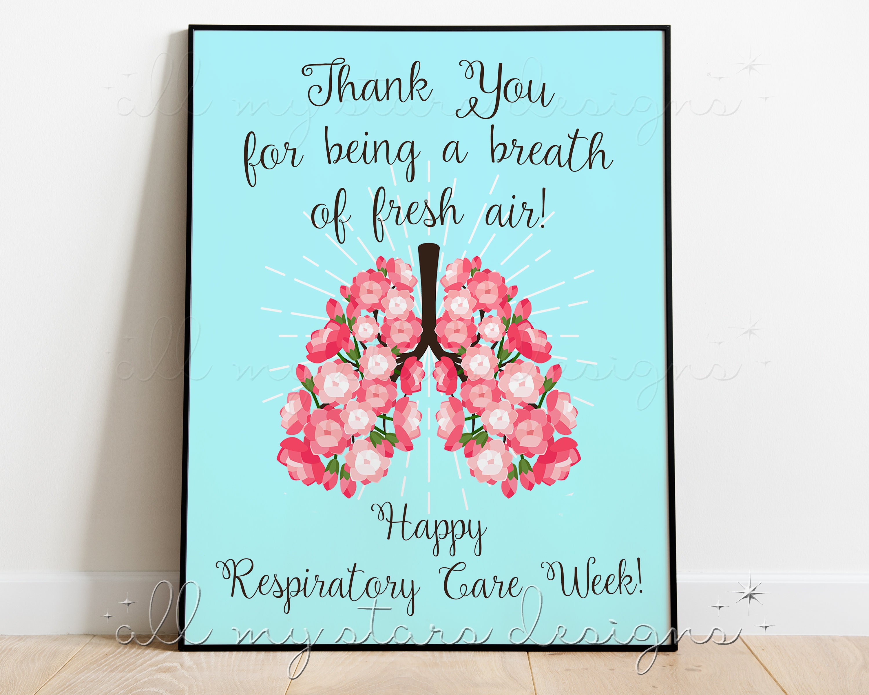 PRINTABLE Thank You for Being a Breath of Fresh Air! Happy Respiratory ...