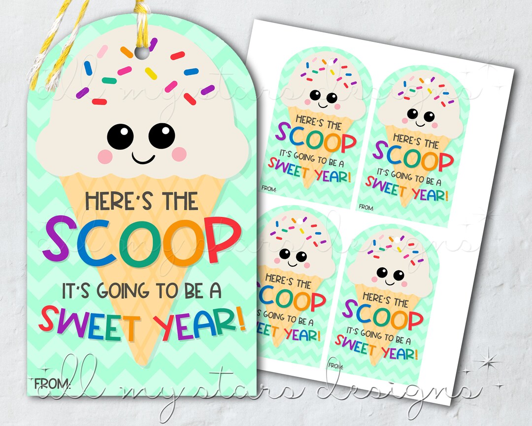 PRINTABLE Here's the SCOOP It's Going to Be A SWEET - Etsy