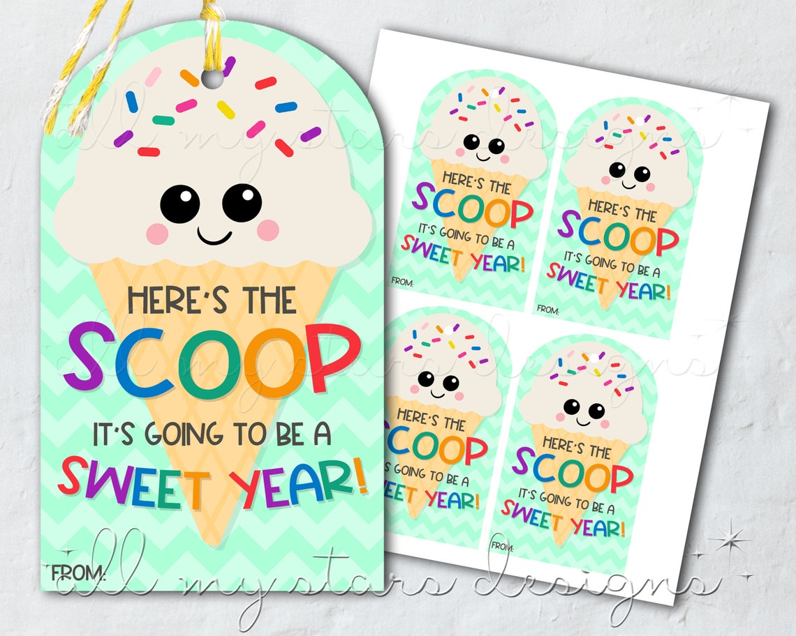PRINTABLE Here's the SCOOP It's Going to Be A SWEET - Etsy
