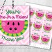 PRINTABLE You're One in a MELON Thank You Watermelon Gift Tag Instant ...