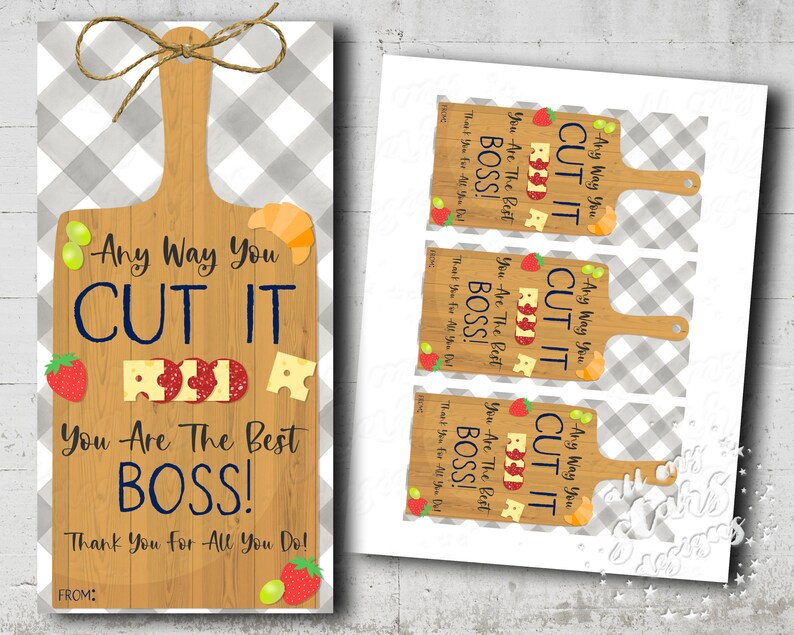 Printable Any Way You CUT IT, You Are the Best BOSS! Cutting Board ...
