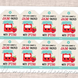 PRINTABLE Hope Your Summer is Jam-packed With Fun! Strawberry Jam Tag ...