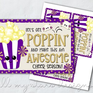 PRINTABLE Let's Get POPPIN' and Make This an Awesome Cheer Season Tag ...