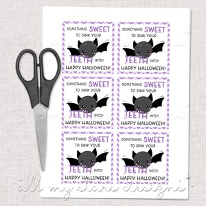 PRINTABLE Something SWEET to Sink Your TEETH Into! Happy Halloween! Tag ...
