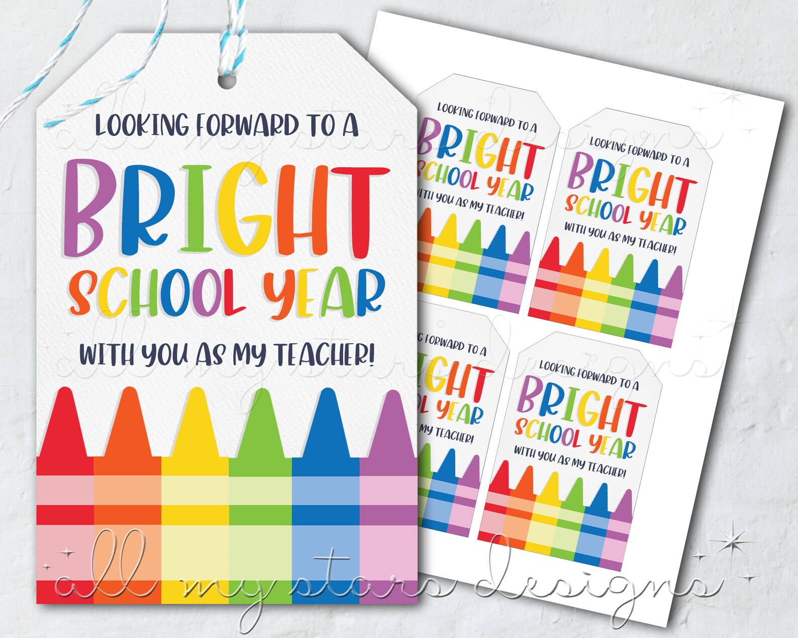 PRINTABLE Looking Forward to a BRIGHT School Year With You as - Etsy