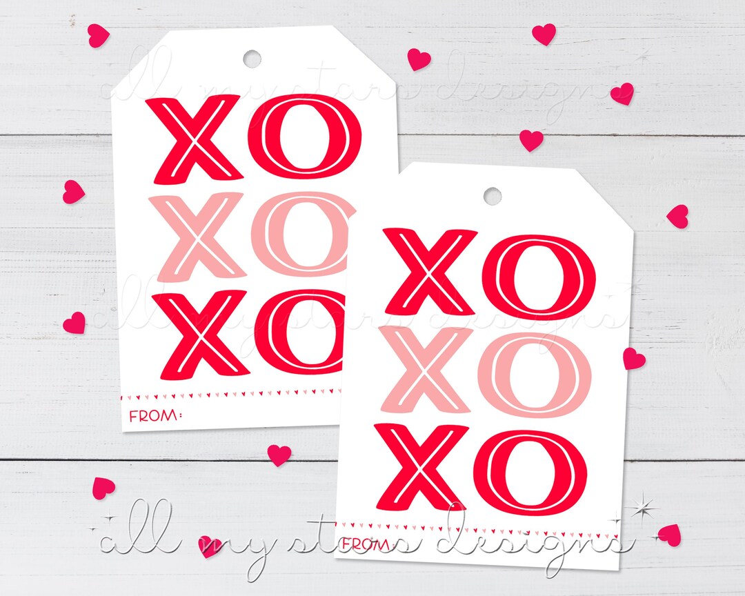 PRINTABLE Valentine's Day XO XO Tag | Instant Download | Class ...