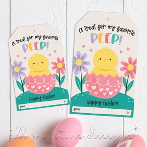 PRINTABLE A Treat for My Favorite PEEP! Happy Easter! Tag | Instant ...