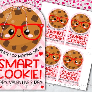 PRINTABLE Thanks for Making Me a SMART COOKIE! Happy Valentine's Day ...