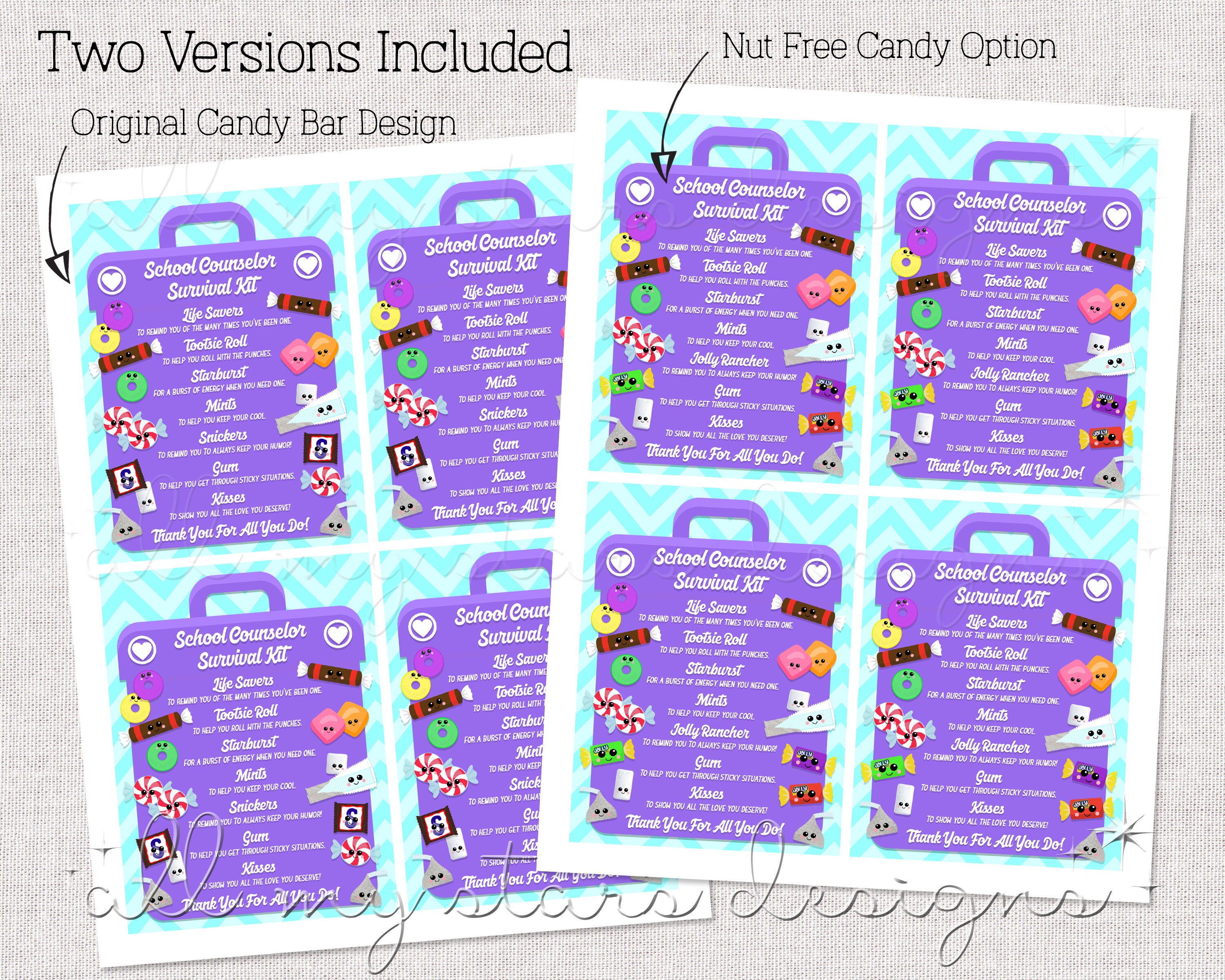 PRINTABLE School Counselor Survival Kit Tag | Instant Download ...