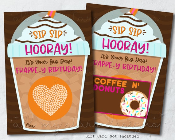 PRINTABLE Sip Sip Hooray It's Your Big Day Frappe-y - Etsy