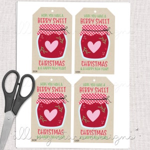 PRINTABLE Hope You Have a Berry Sweet Christmas & a Happy New Year! Jam ...