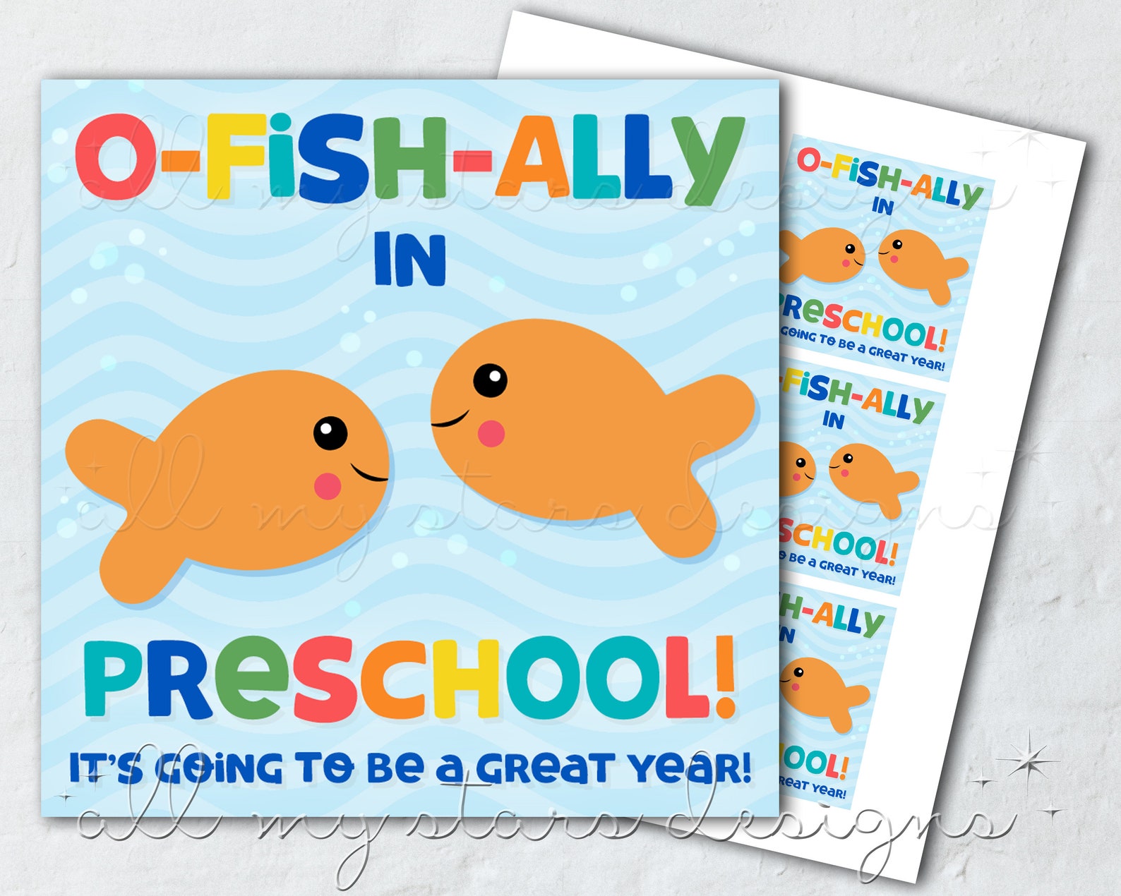 PRINTABLE O-fish-ally in PRESCHOOL! It's Going to Be A Great Year! Tag ...