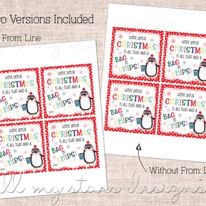 PRINTABLE Hope Your Christmas is All That and a Bag of Chips! Tag ...