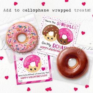 PRINTABLE Cute Donut Valentine Cards - Set of 4 | Instant Download ...