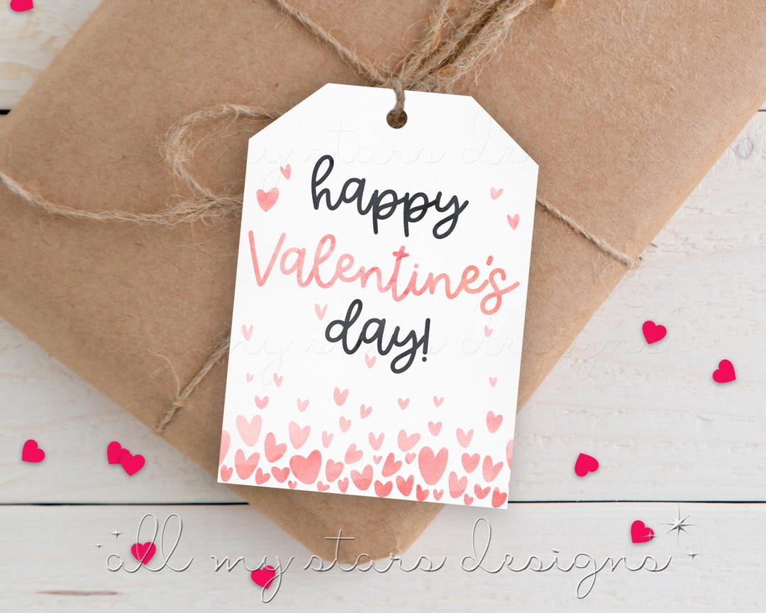 PRINTABLE Happy Valentine's Day! Gift Tag | Instant Download ...