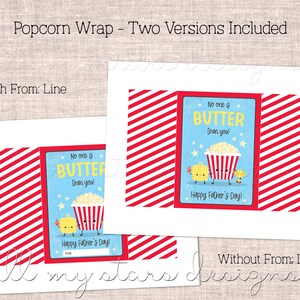 PRINTABLE No One IS BUTTER Than You! Happy Father's Day! Popcorn Tag ...