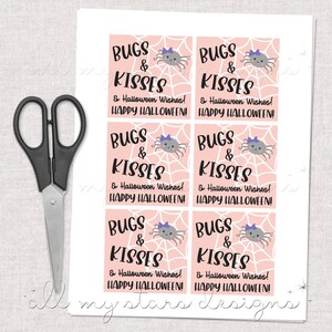 PRINTABLE Bugs & Kisses and Halloween Wishes! Happy Halloween! Tag ...