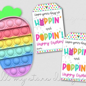 PRINTABLE Hope Your Day is HOPPIN' and POPPIN'! Happy Easter! Tag ...
