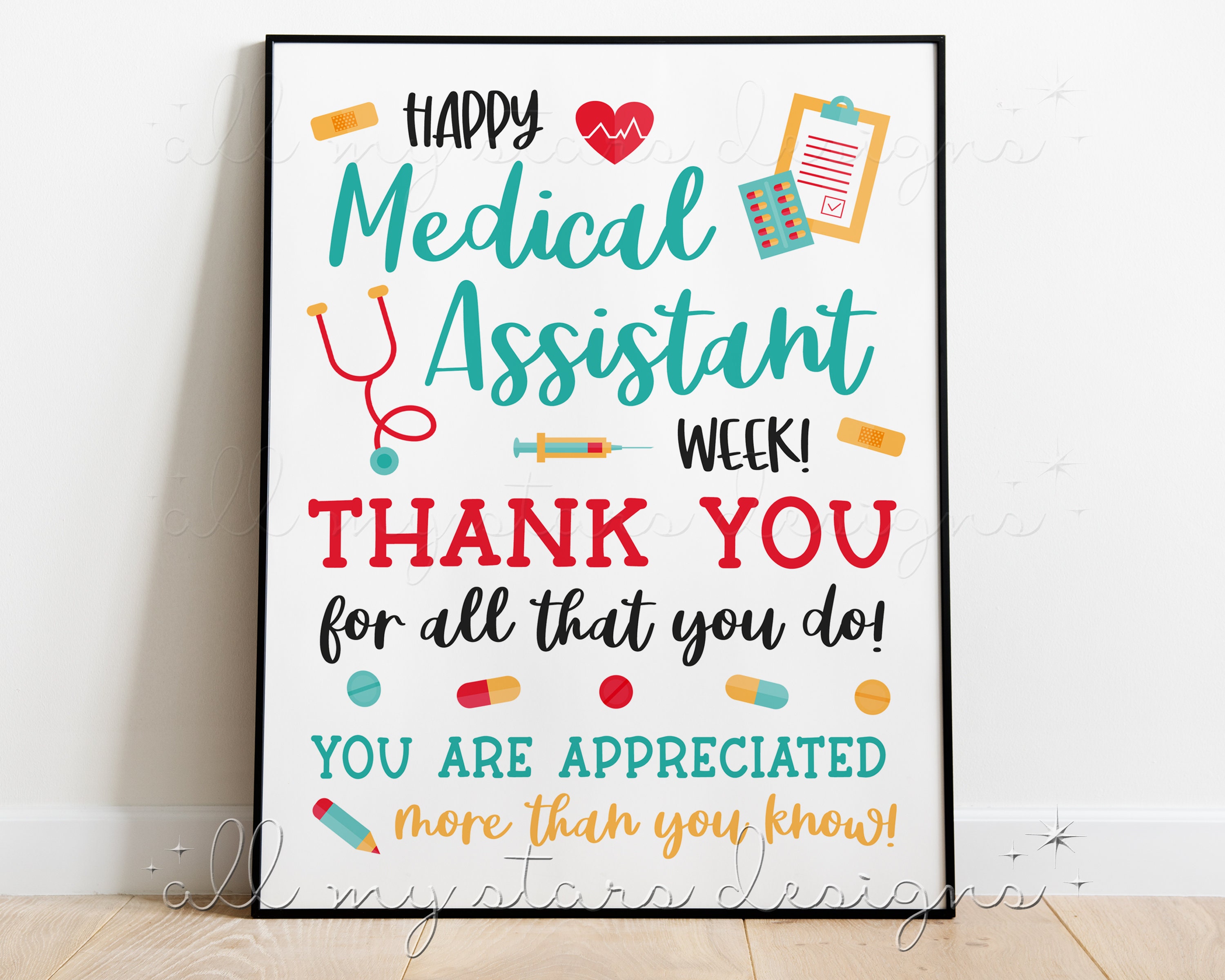 PRINTABLE Happy Medical Assistant Week! Thank You for All That You Do ...