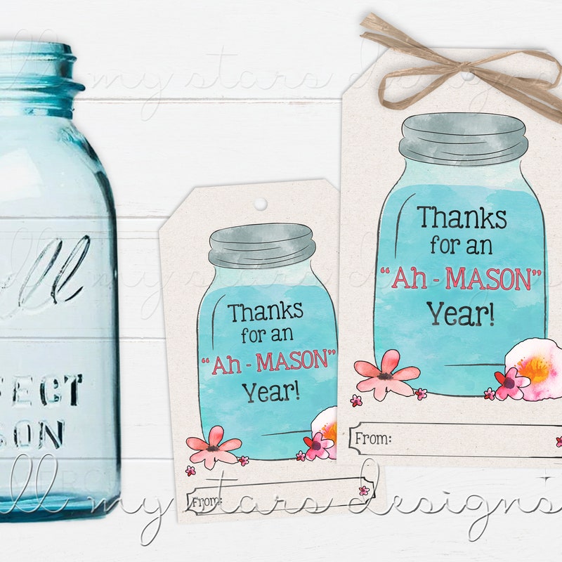 Mason Jar Thank You - Etsy