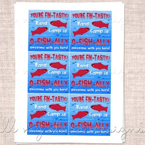 PRINTABLE You're FIN-TASTIC! Band Camp is O-fish-ally Awesome With You ...