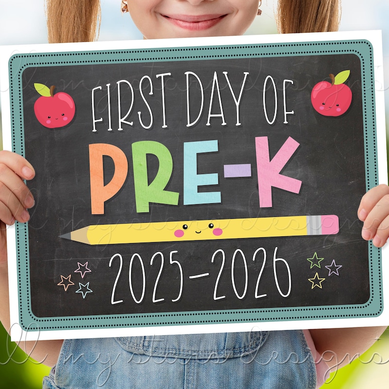 First Day of Pre K - Etsy