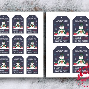 PRINTABLE Wishing You a Whole "latte" Holiday Cheer! Coffee Gift Tag ...