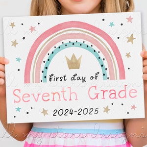 PRINTABLE First Day of Seventh Grade 2024-2025 Sign | Instant Download ...
