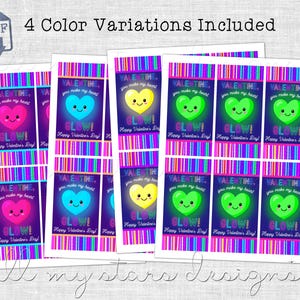 PRINTABLE Valentine, You Make My Heart GLOW! Happy Valentine's Day! Tag ...