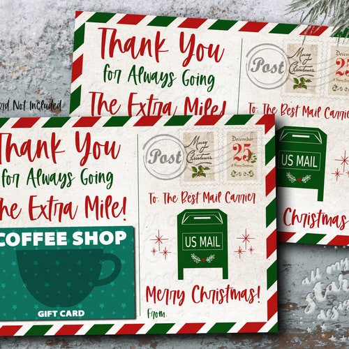 PRINTABLE Thank You for Always Going the Extra Mile Merry - Etsy