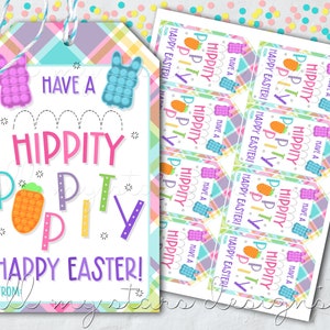 PRINTABLE Have a Hippity POPPITY Happy Easter! Tag | Instant Download ...