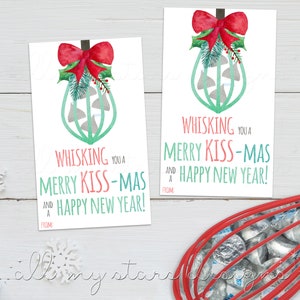 PRINTABLE WHISKING You a Merry Kiss-mas and a Happy New Year! Tag ...