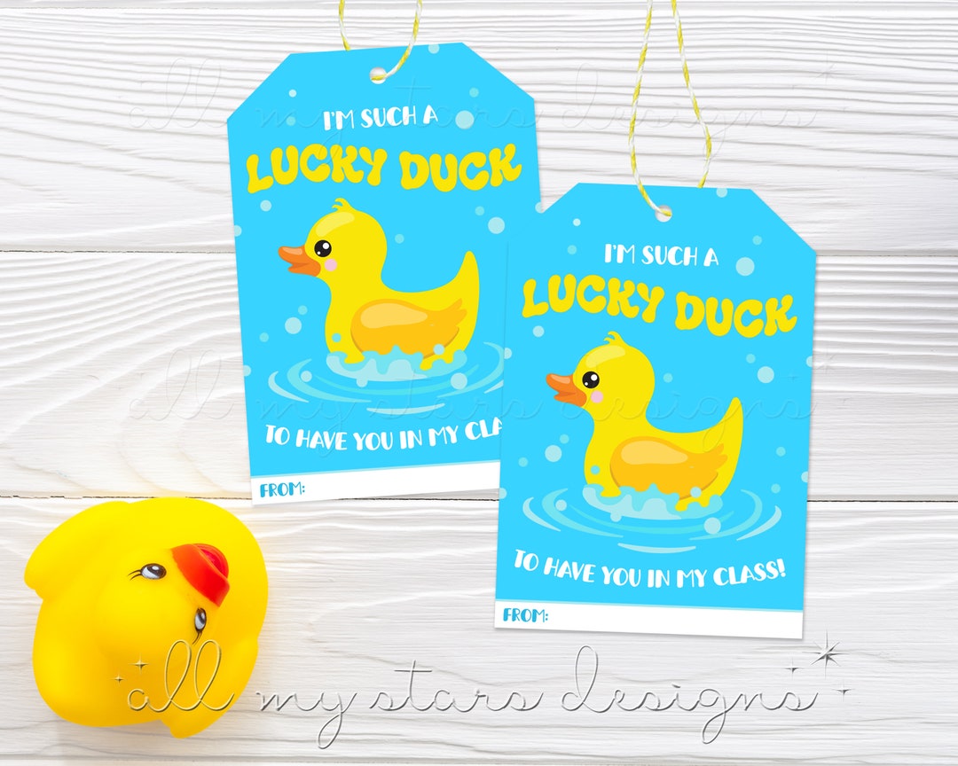 PRINTABLE I'm Such a LUCKY DUCK to Have You in My Class! Tag | Instant ...